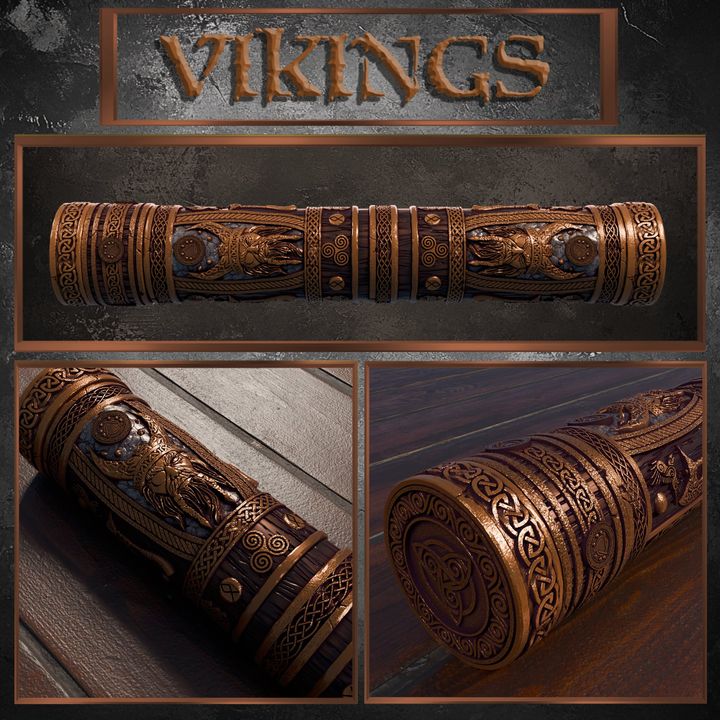 3D Printable Epic Playmat tubes: Vikings Theme by Mojibake Collectibles