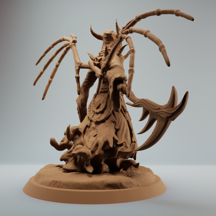 3D Printable Lich undead skeleton ghost with Scythe - pre supported by ...