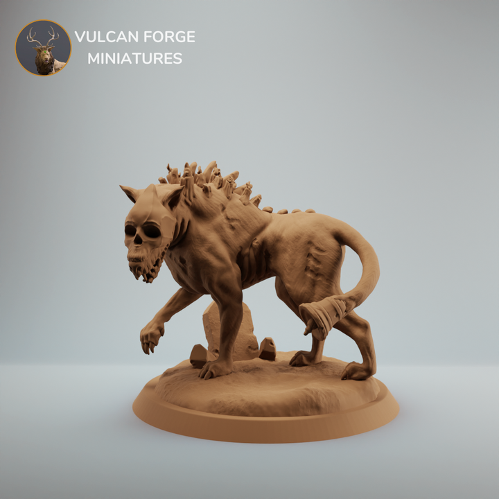 3D Printable Undead skeleton hound, hellhound - pre supported by Vulcan ...