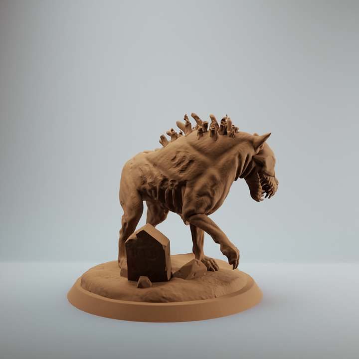 3D Printable Undead skeleton hound, hellhound - pre supported by Vulcan ...