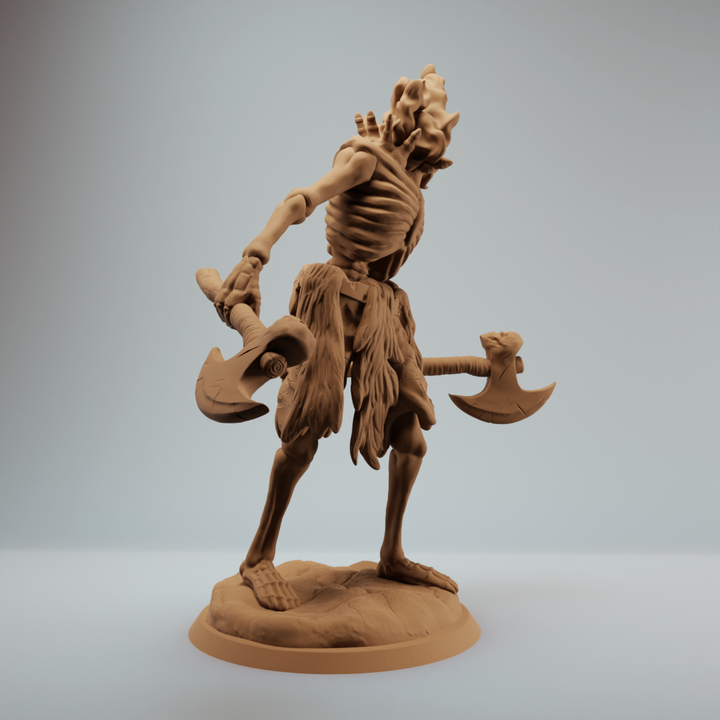 3D Printable Headless skeleton warrior, skeleton berserker - supported ...