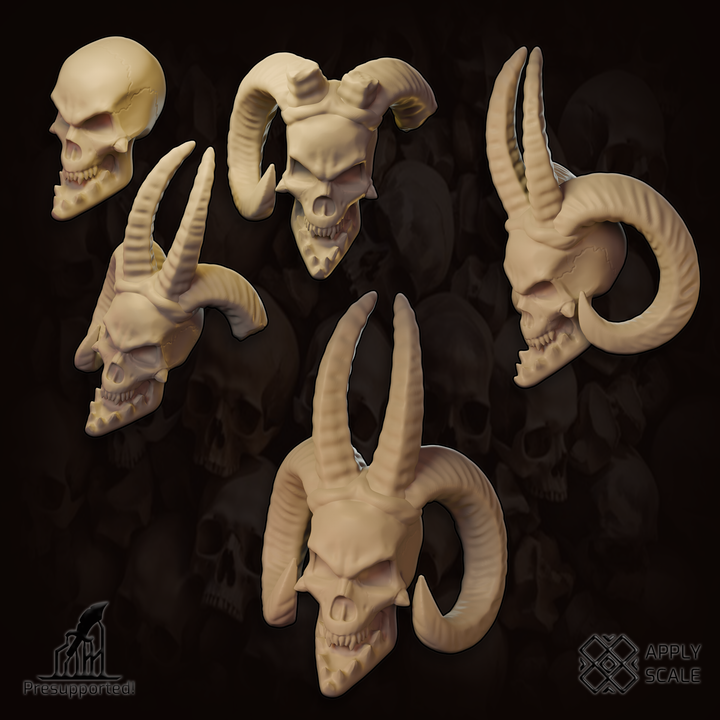 3D Printable Skulls basing bits - Orc, Human, Cyclops, Bird, Demon by ...