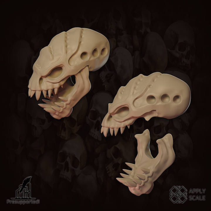 3D Printable Skulls basing bits - Orc, Human, Cyclops, Bird, Demon by ...