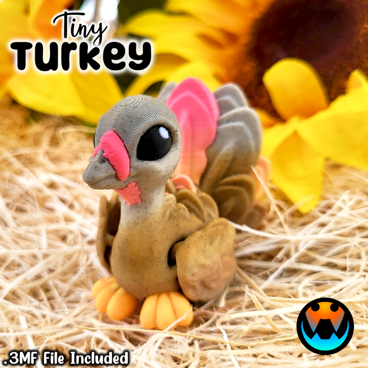 3D Printable Tiny Turkey by Cinderwing3D