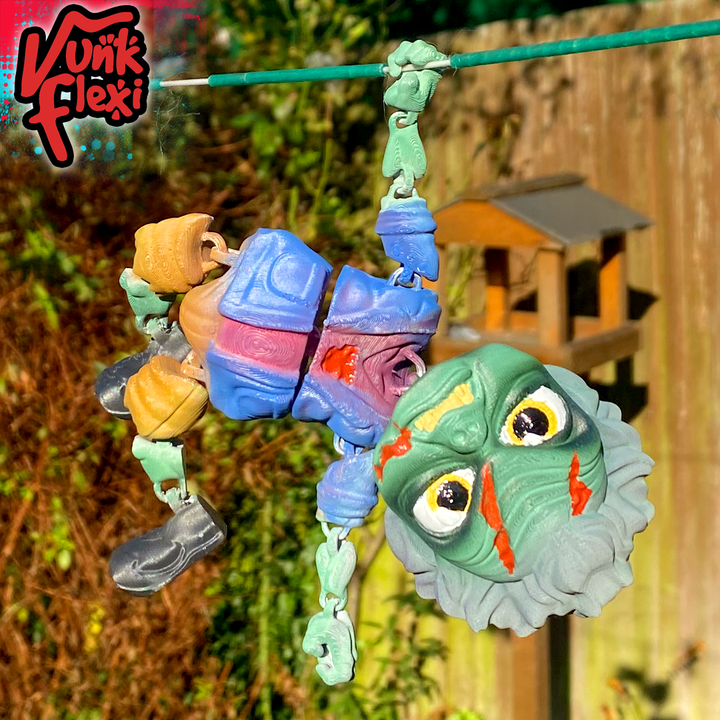 3D Printable Halloween Zombie MultiColor Flexi Print-In-Place + figure ...