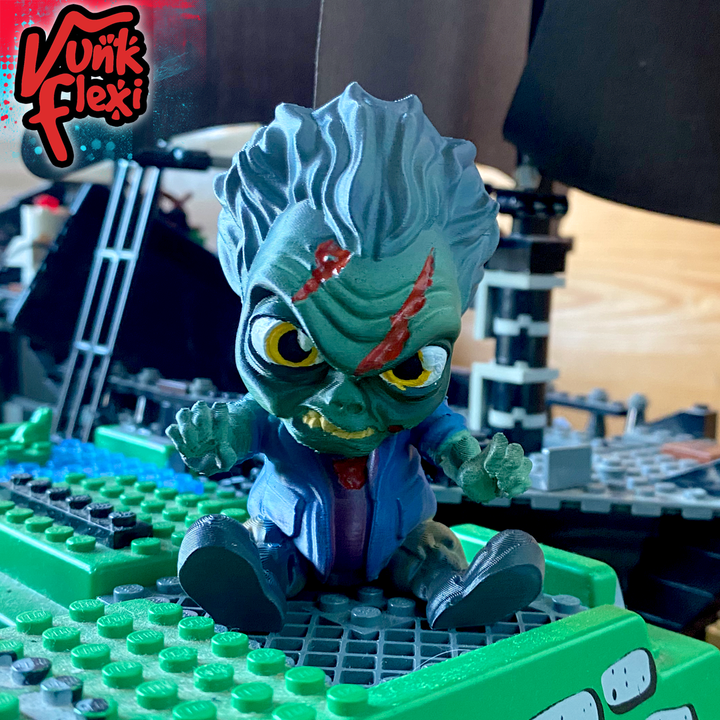 3D Printable Halloween Zombie MultiColor Flexi Print-In-Place + figure ...