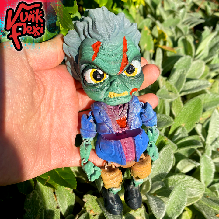 3D Printable Halloween Zombie MultiColor Flexi Print-In-Place + figure ...