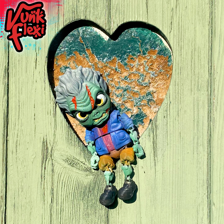 3D Printable Halloween Zombie MultiColor Flexi Print-In-Place + figure ...
