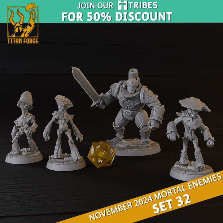 3D Printable RPG - Monsters DnD 5e - Mortal Enemies Set 32 by Titan ...