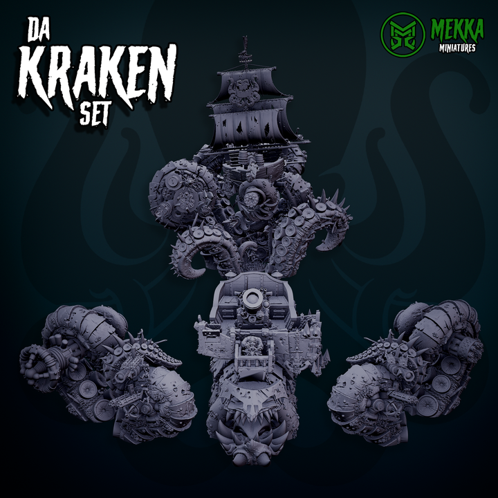 3D Printable The Armoured Kraken Set by Mekka Miniatures