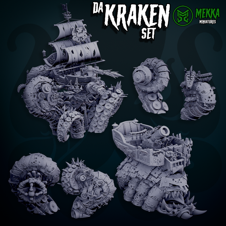 3D Printable The Armoured Kraken Set by Mekka Miniatures