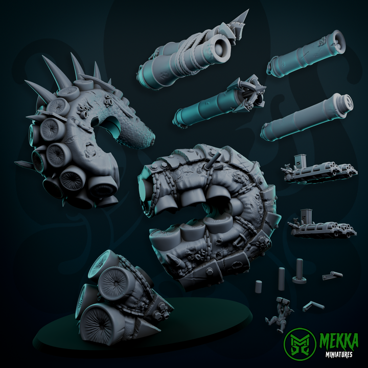 3D Printable The Armoured Kraken Set by Mekka Miniatures