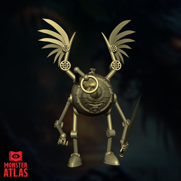 3D Printable Modron Monodrone by Monster Atlas