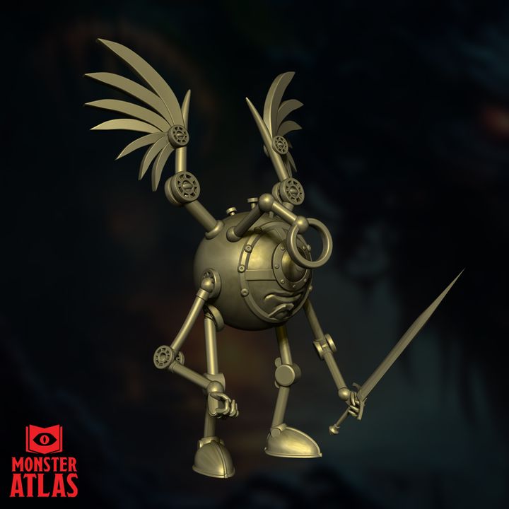 3D Printable Modron Monodrone by Monster Atlas