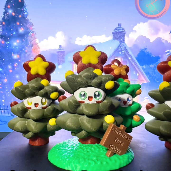 3D Printable Christmas Tree Sprite Flexi by ChibiBestiary