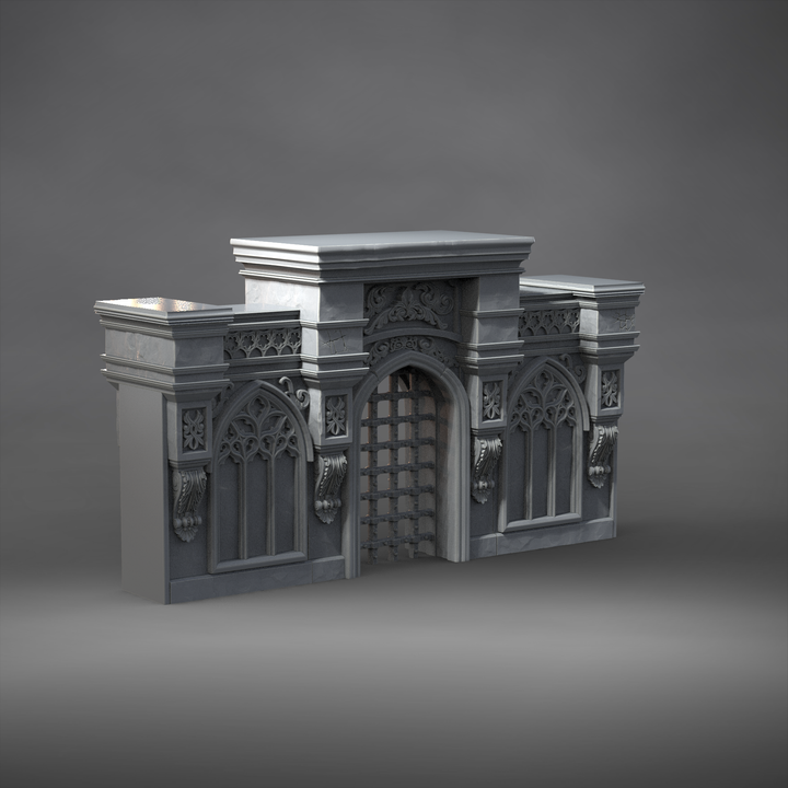 3D Printable Gate, City of Jasmir Kickstarter by Terrainiacs
