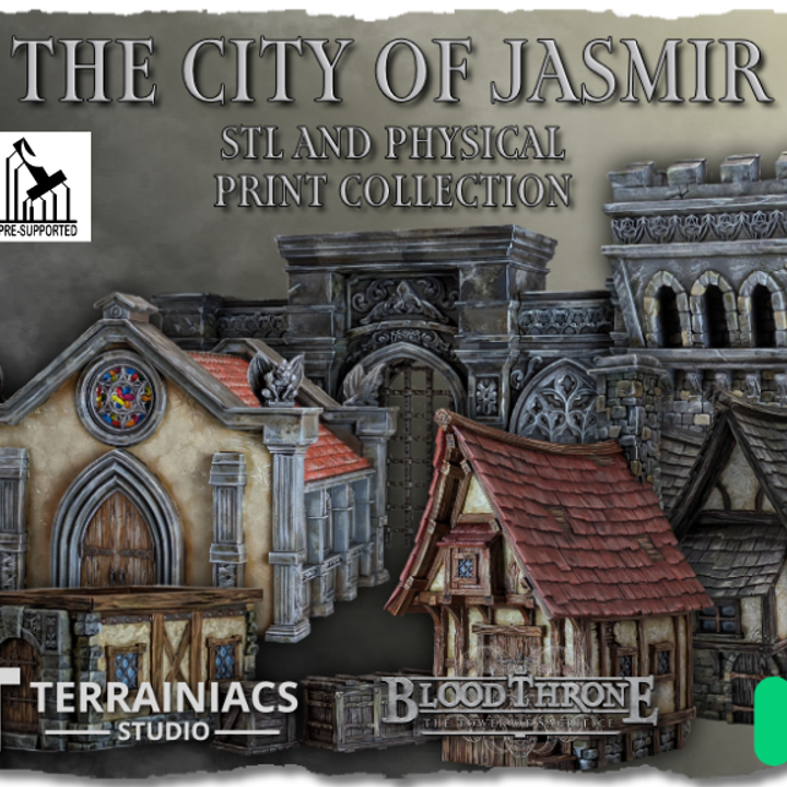 3D Printable Pillar, City of Jasmir Kickstarter by Terrainiacs