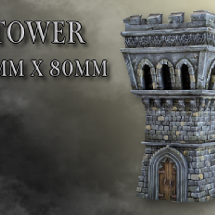 3D Printable Tower, City of Jasmir Kickstarter by Terrainiacs