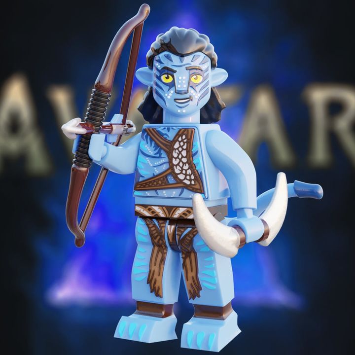 3D Printable Elemental Warrior Brick by Walter's World 3D