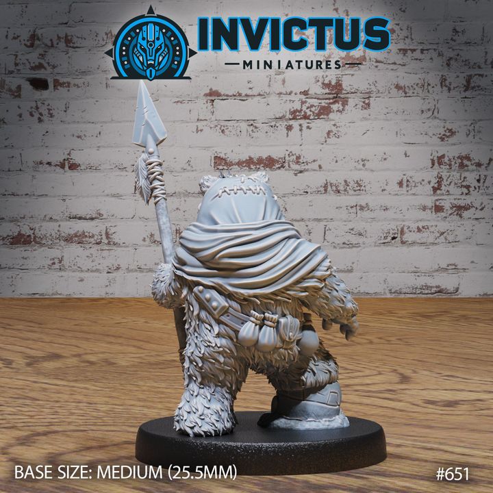 3D Printable Wild Teddy Alien Spear / Small Forest Moon Warrior ...