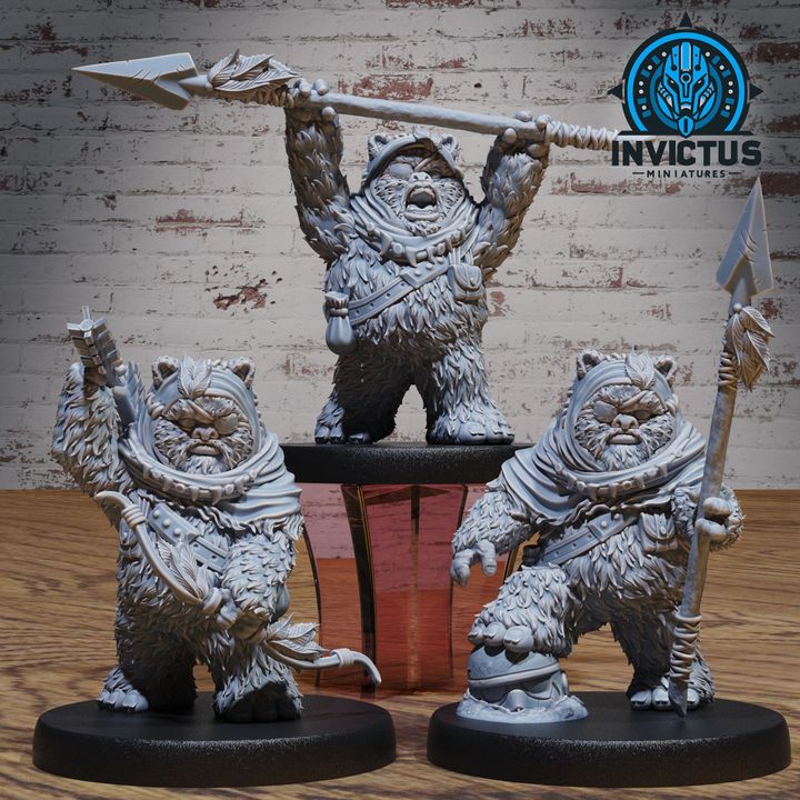 3D Printable Wild Teddy Alien Set / Small Forest Moon Warrior ...