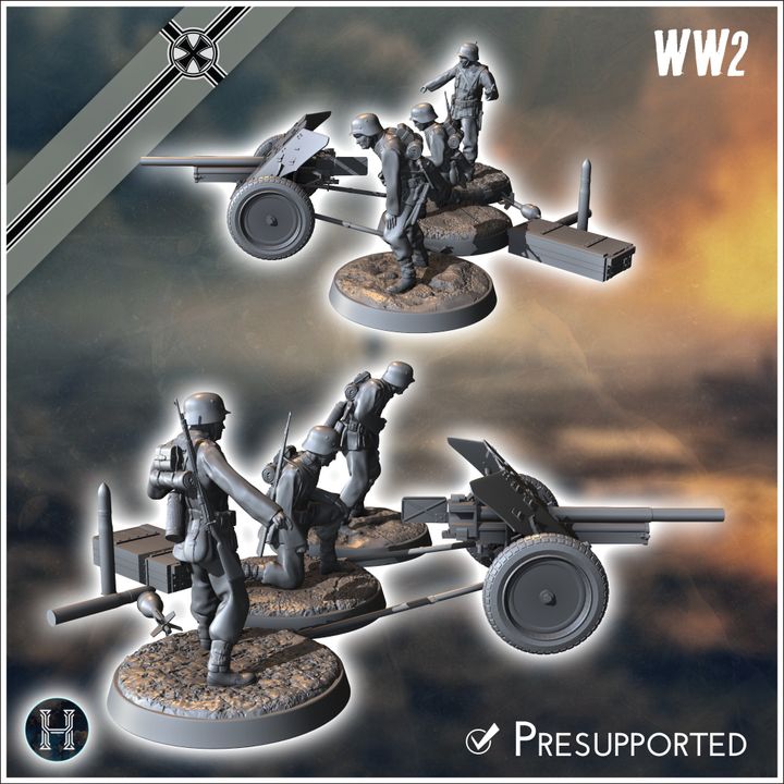 Descargar 37 mm Pak 36 anti-tank gun (with 3 crews) - Germany Eastern ...