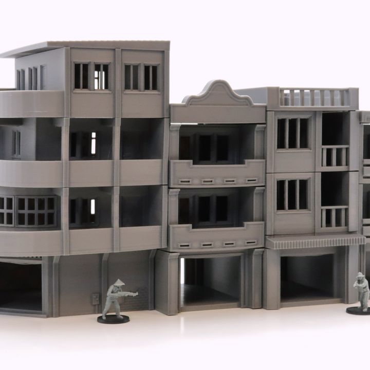 3D Printable Vietnam Urban Buildings - Wargaming Terrain by Patrick ...