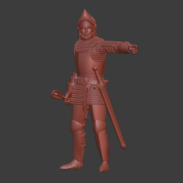 3D Printable Medieval Late Knight - Commander pointing by Northern ...