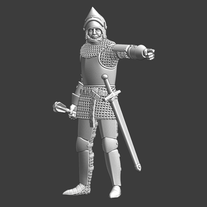 3D Printable Medieval Late Knight - Commander pointing by Northern ...