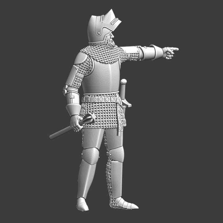 3D Printable Medieval Late Knight - Commander pointing by Northern ...