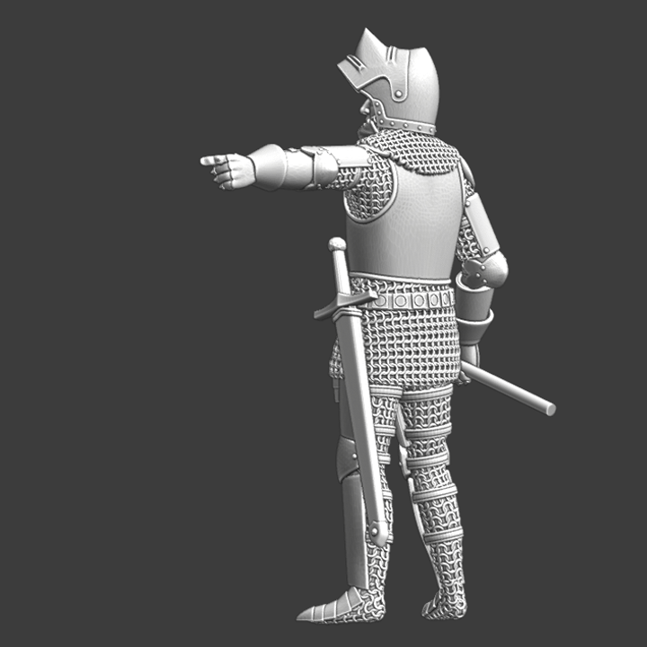 3D Printable Medieval Late Knight - Commander pointing by Northern ...