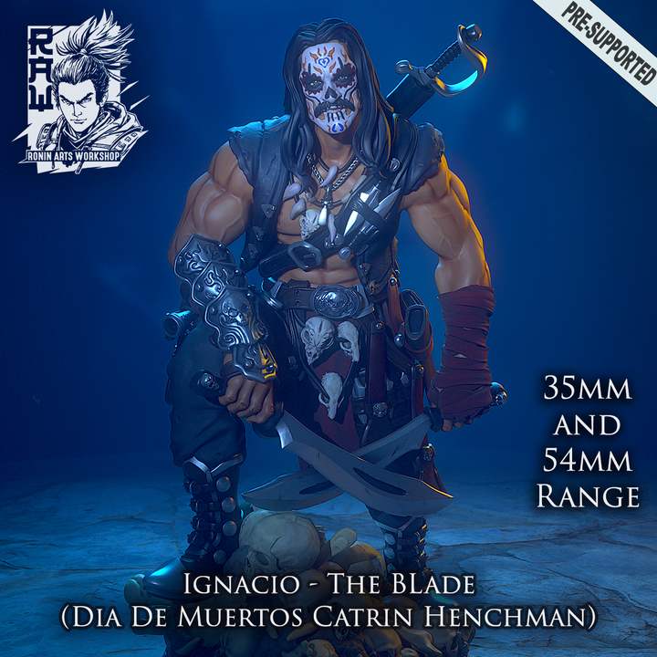 3D Printable Ignacio The Blade - Dia De Muertos Executioner by Ronin ...