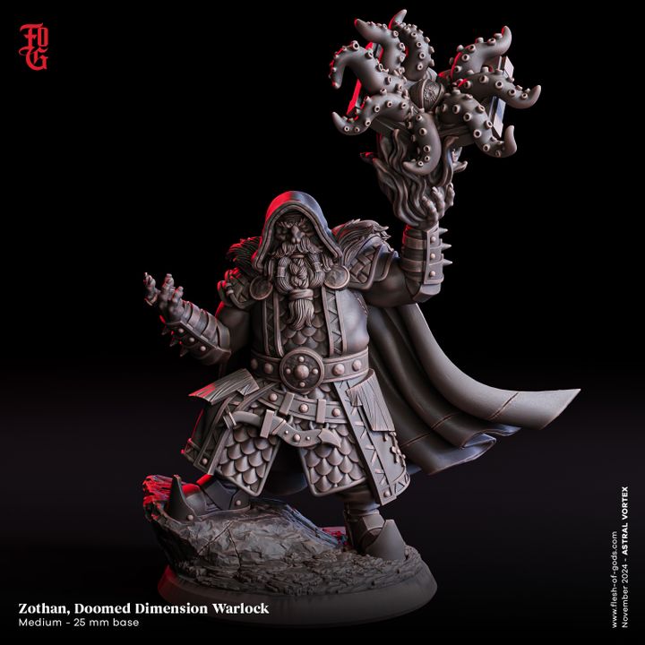3D Printable Zothan, Doomed Dimension Warlock (Duergar Warlock) by ...