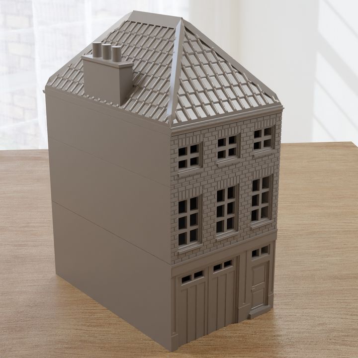 3D Printable Dutch Row Houses Arnhem DST1 Tabletop Wargaming Terrain by ...