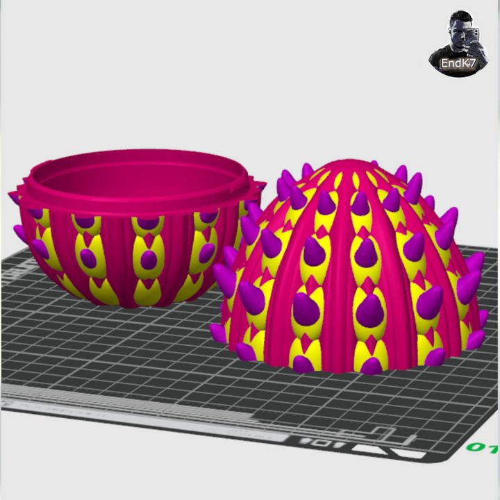 3D Printable Dragon Egg No. 6 by EndK7