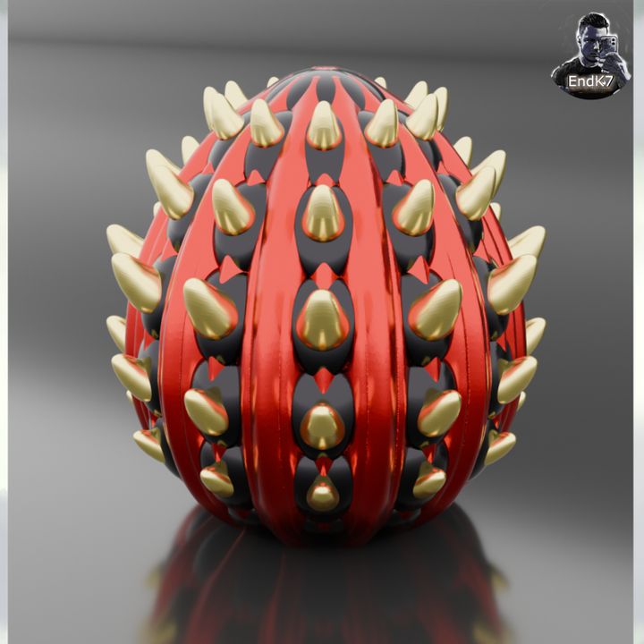3D Printable Dragon Egg No. 6 by EndK7