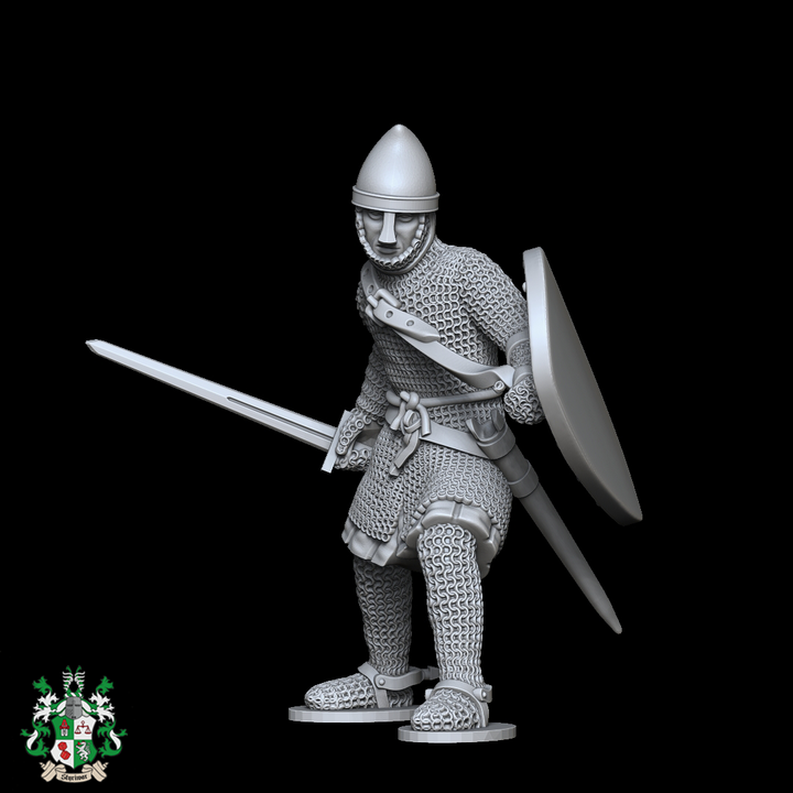 3D Printable Italo-Norman Crusader on Foot by Styriwar