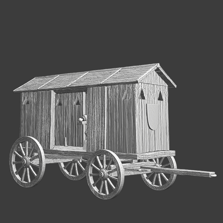 3D Printable Medieval Hussite Gun Wagon by Northern Crusades Miniatures