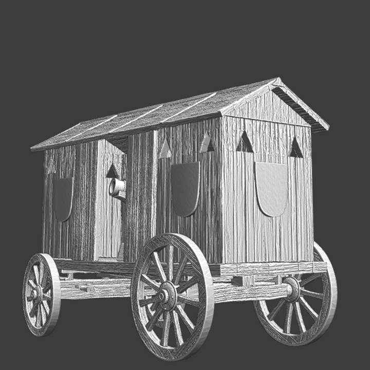 3D Printable Medieval Hussite Gun Wagon by Northern Crusades Miniatures
