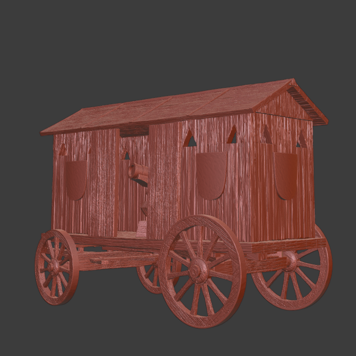 3D Printable Medieval Hussite Gun Wagon by Northern Crusades Miniatures