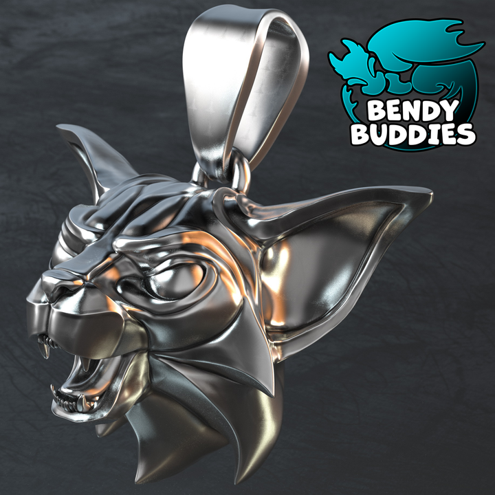 3D Printable Cat Amulet / Kitty Spirit Jewelry Pre-Supported / Mythical ...