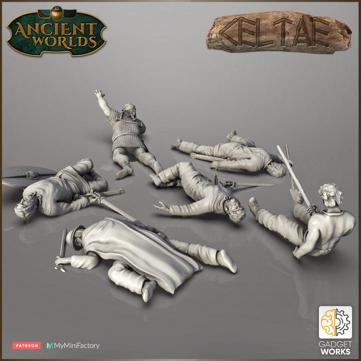 3D Printable Dead Celt warriors - 6 variations by Gadgetworks