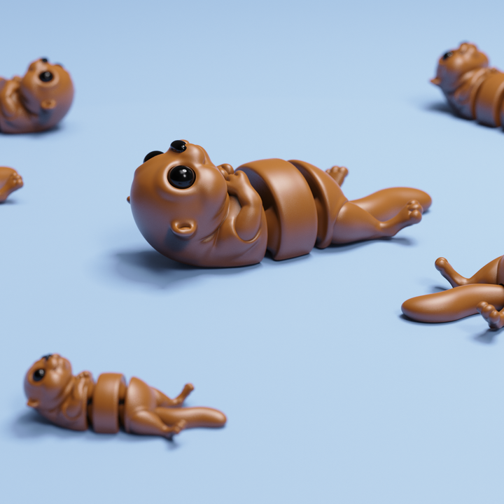 3D Printable Nibbles Cute Otter / Wild Animal Articulated / Print-in ...