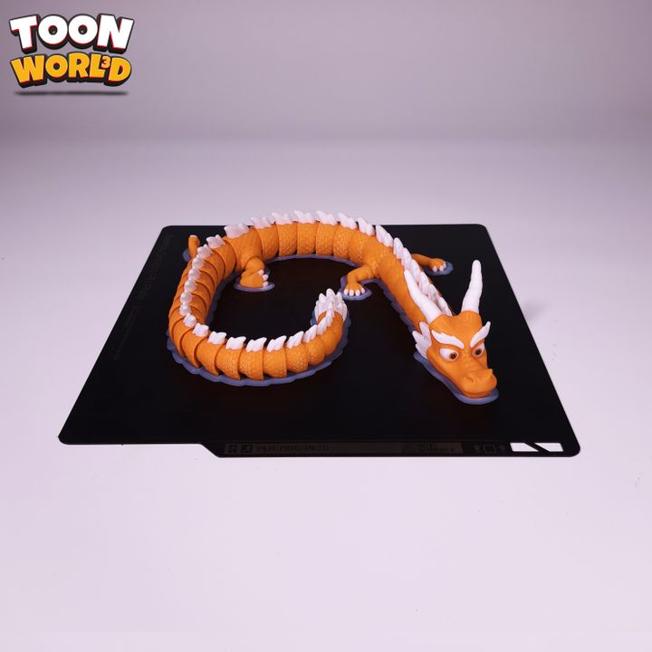 3D Printable Cute Flexible Dragon by ToonWorld3D
