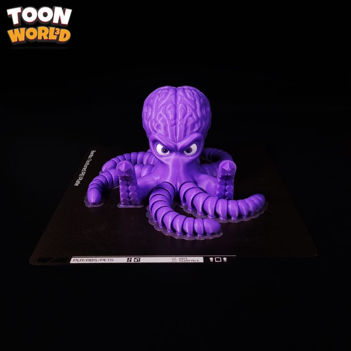3D Printable Mad Octopus Alien Invader by ToonWorld3D