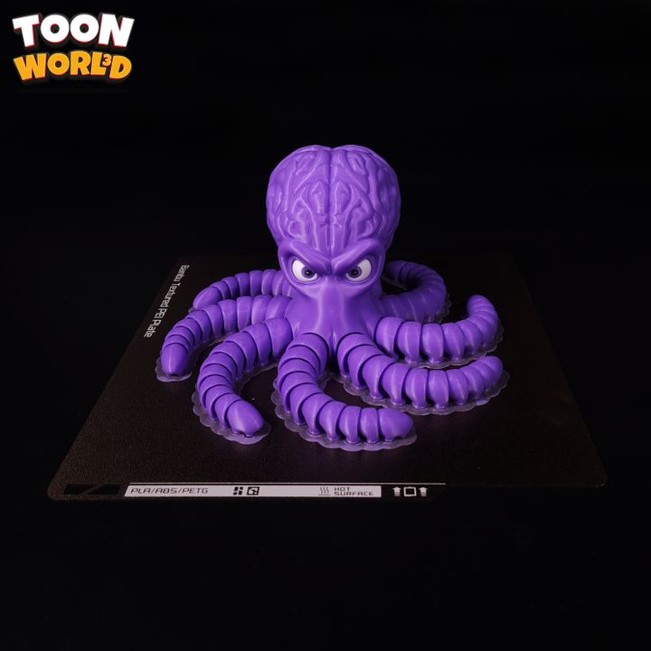 3D Printable Mad Octopus Alien Invader by ToonWorld3D