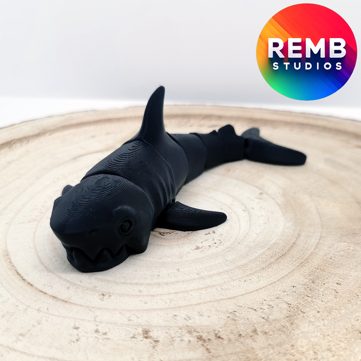 3D Printable Flexi Great White Shark Remb Studios, STL file for 3D ...