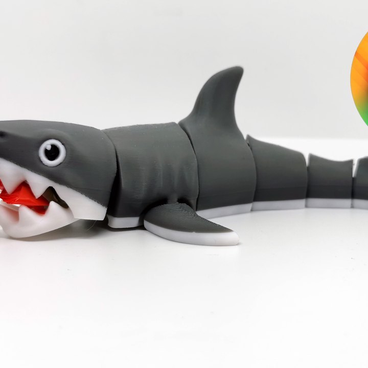 3D Printable Flexi Great White Shark Remb Studios, STL file for 3D ...