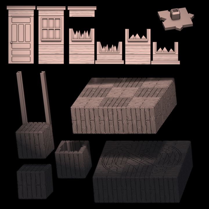 3D Printable ScatterBlocks Cabin (MEAT) by Ill Gotten Games
