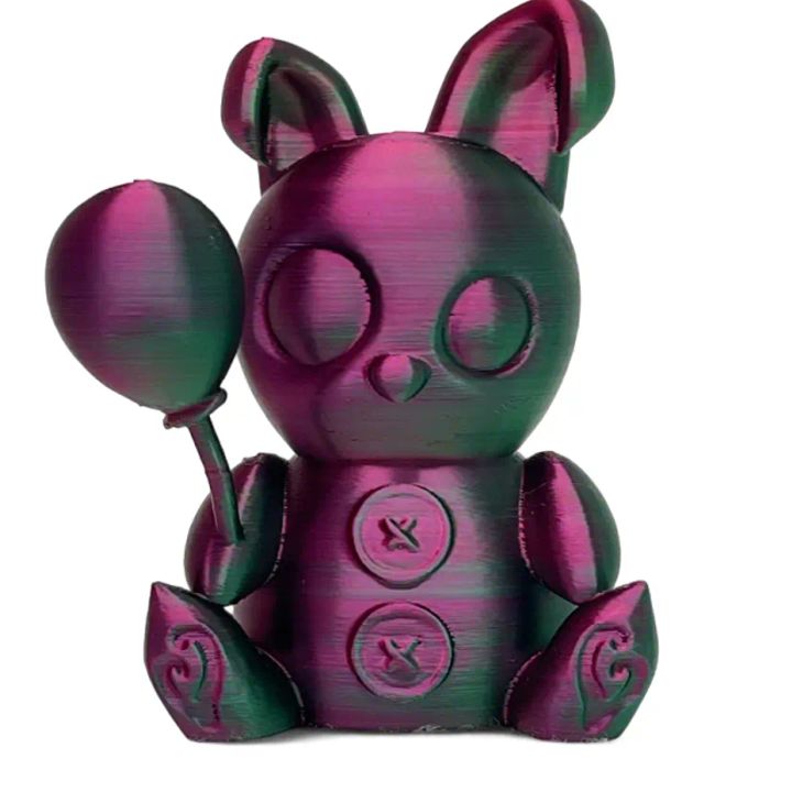 3D Printable Awkward Party Bunny by Rebel Alicorn Designs